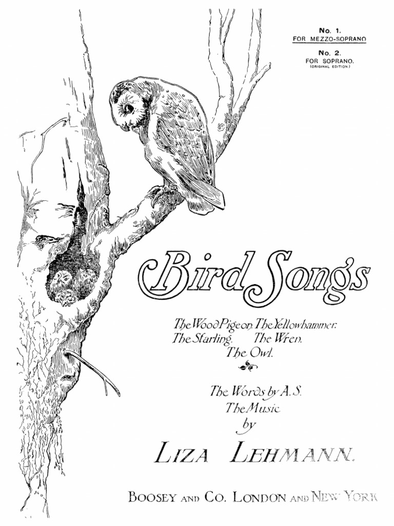 Lehmann Bird Songs Mezzo-Soprano | PDF