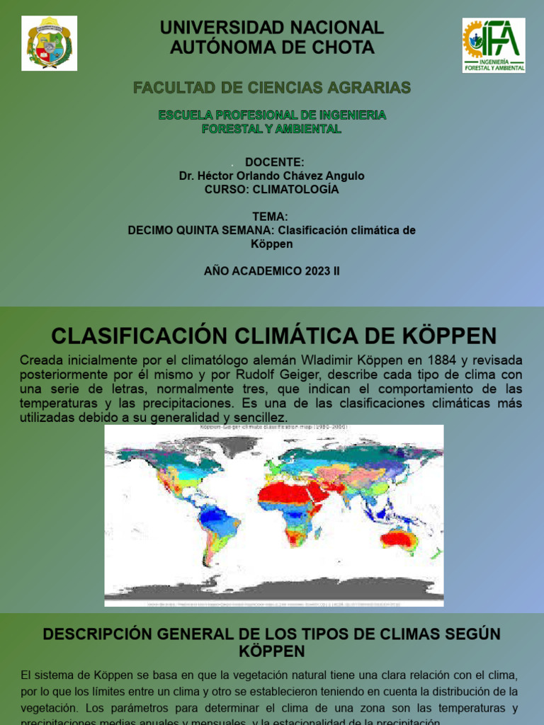 Clasificaciòn Climatica de Koppen 2023 II | PDF | Clima templado | Clima