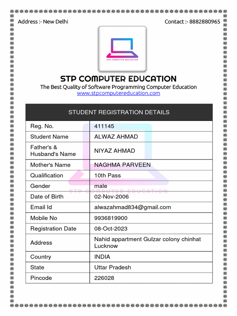 Registration Slip | PDF
