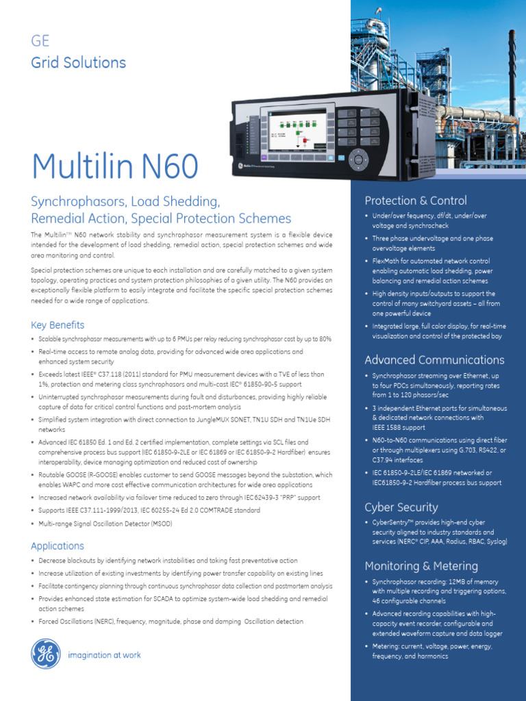 Multilin N60 Brochure EN 12758M LTR | PDF | Computer Network | Network Topology