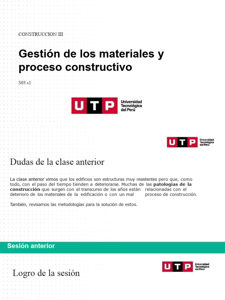 S03 - s1 - Gestión de Los Materiales y Proceso Constructivo | PDF | Business