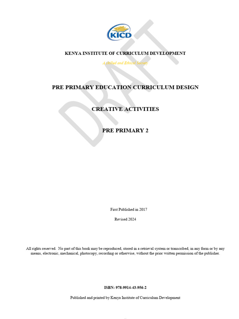 PP2 Creative Activities Curriculum Designs May 2024 Final | PDF ...