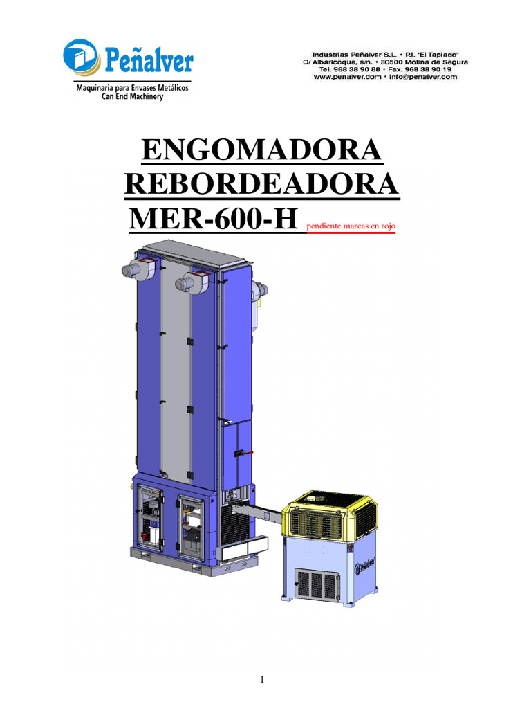 Engomadora Manual MER-600-H | PDF | Engranaje | Tornillo