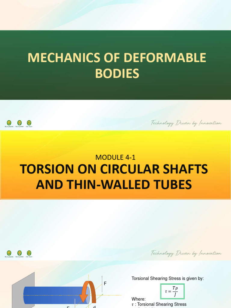 MTPPT4 - Main Module PPT Torsion | PDF | Helix | Stress (Mechanics)