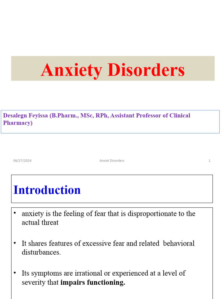 2. Anxiety Disorders | Download Free PDF | Anxiety Disorder | Anxiety