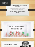 McClleland Theory of Motivation (1961) | PDF