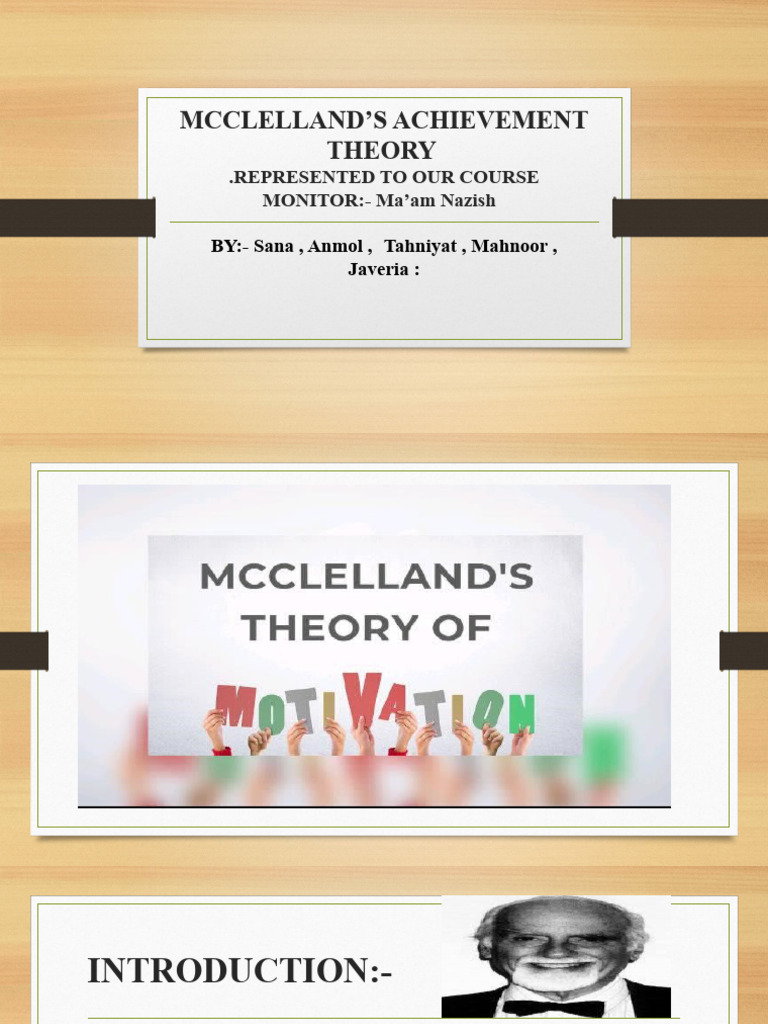 Mcclelland's Achievement Theory Jsamt 01 | PDF | Psychological Concepts ...