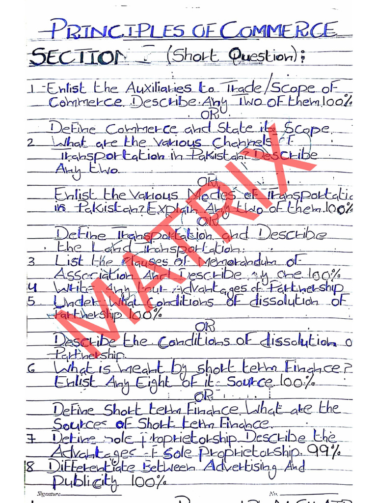 Xi Poc Commerce Target Paper 2024 | PDF