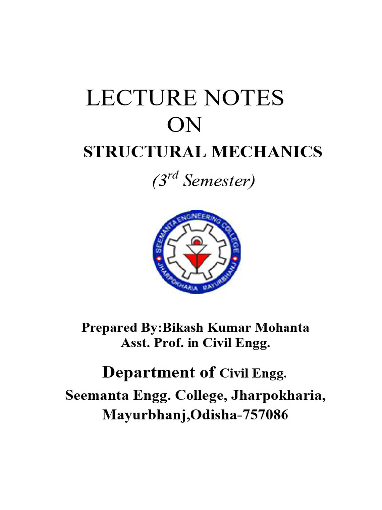 Ce Structural Mechanics N | PDF | Bending | Stress (Mechanics)