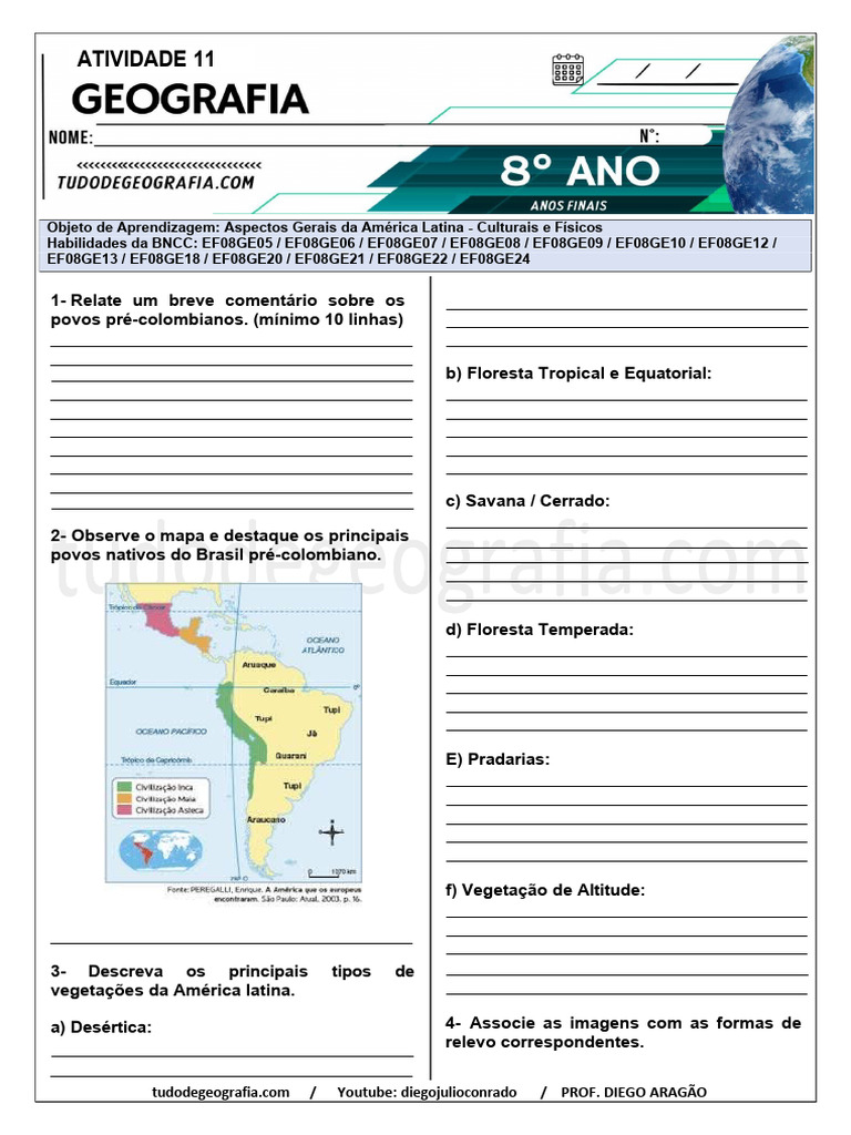 Atividade 11 | PDF | Américas | América Latina