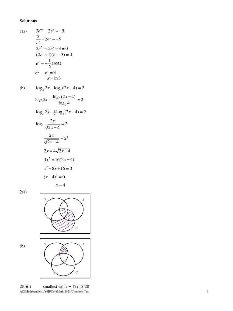 Common Test Solutions for Core Math 2023 | PDF | Euclid | Geometry