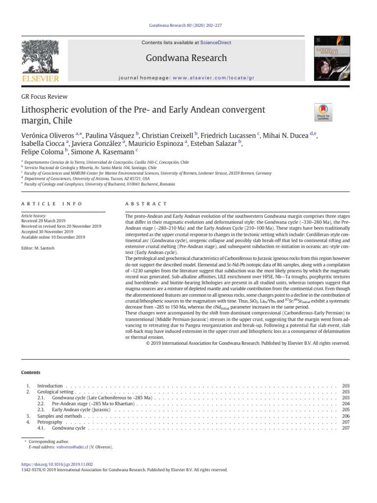 Oliveros Et Al - 2020 | PDF | Igneous Rock | Rift