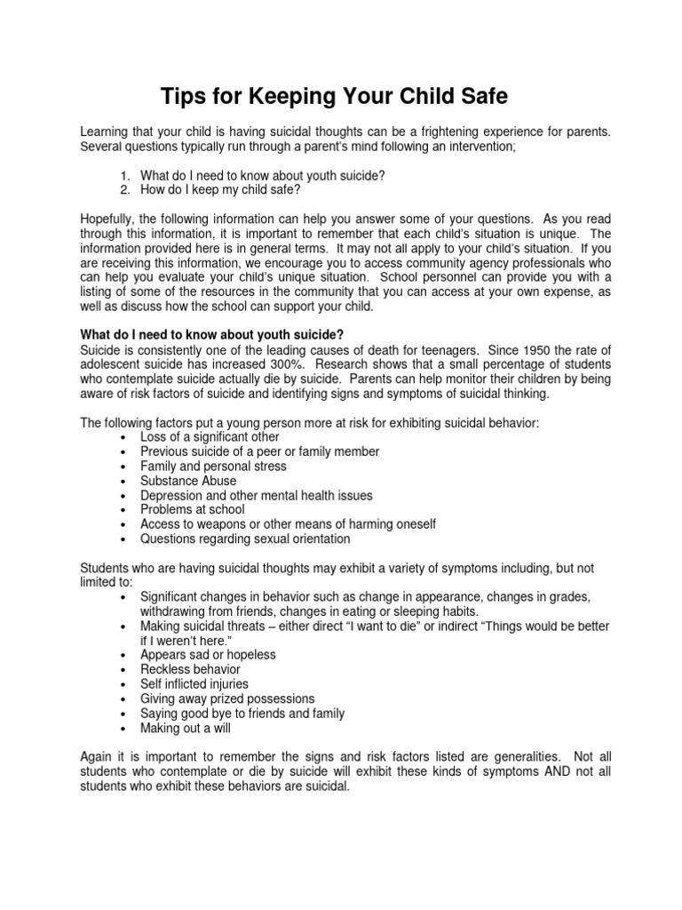 Tips For Keeping Your Child Safe (Article) Author Montgomery County ...