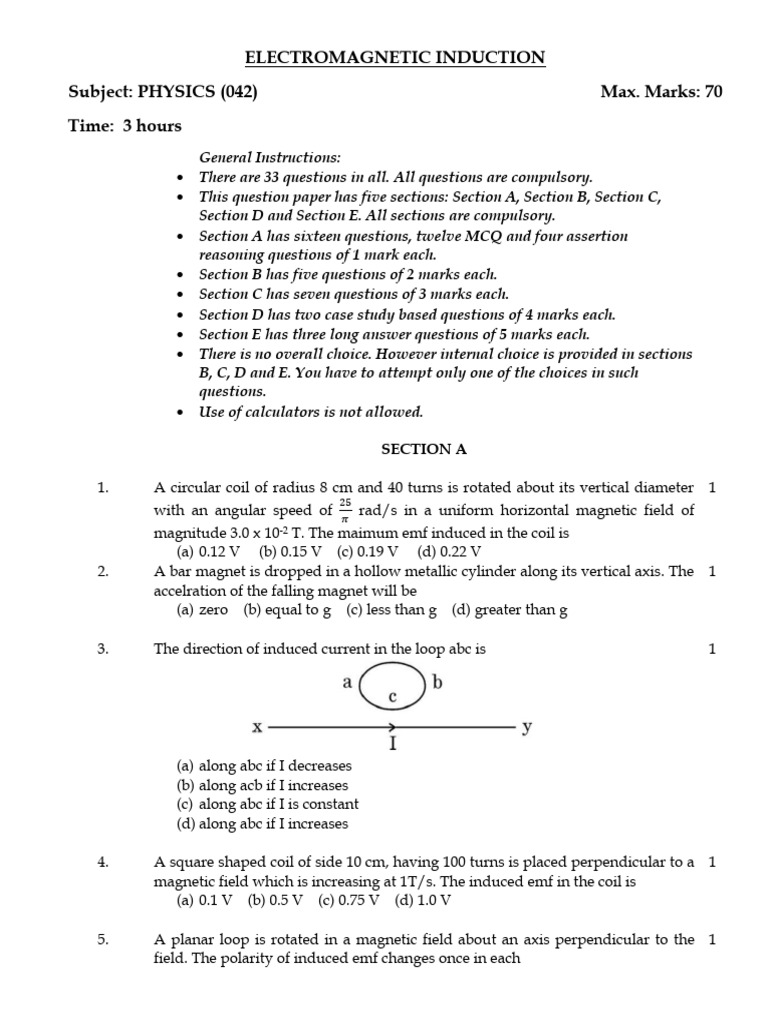 Electromagnetic Induction Paper | Download Free PDF | Inductance | Inductor