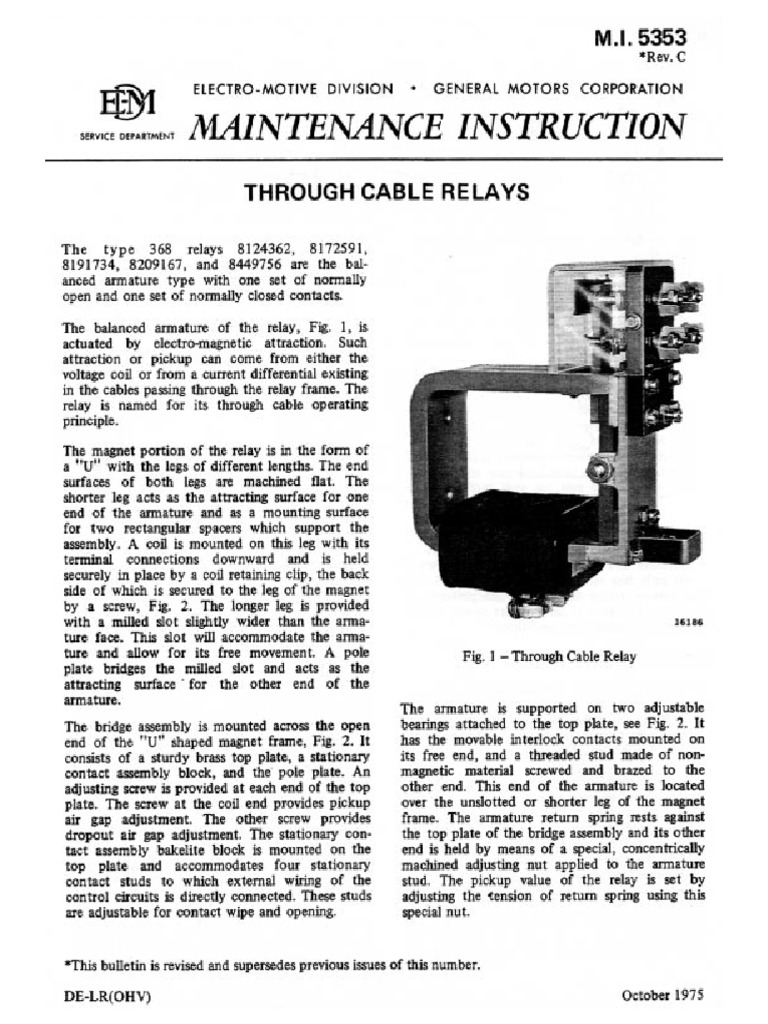 MI 5353 rev C - Through cable relays | PDF