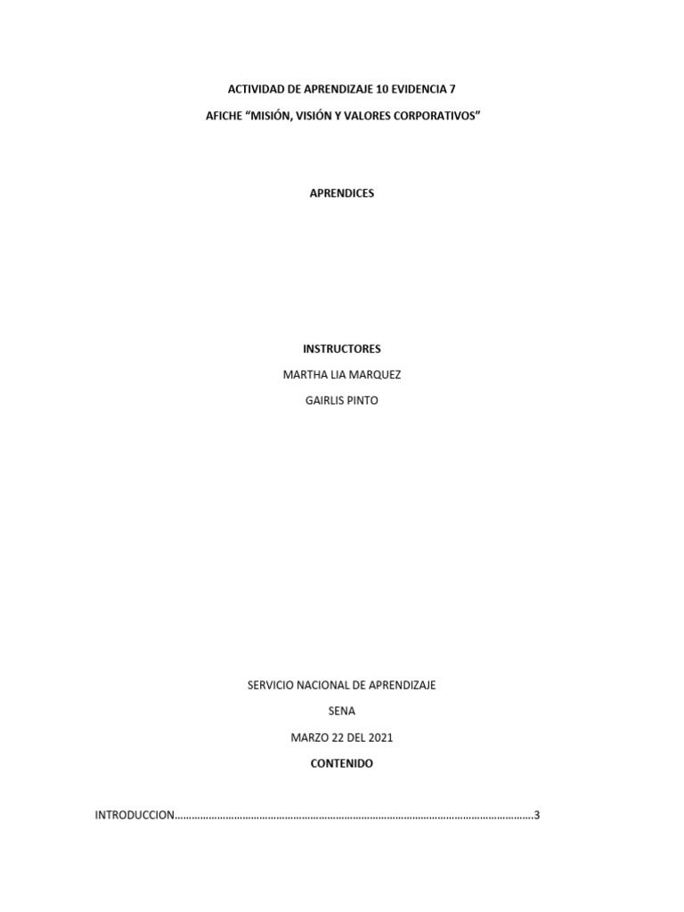 Actividad de Aprendizaje 10 Evidencia 7 | PDF | Business