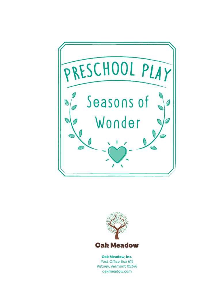 Preschool Play Seasons of Wonder Curriculum Sample | PDF | Storytelling ...