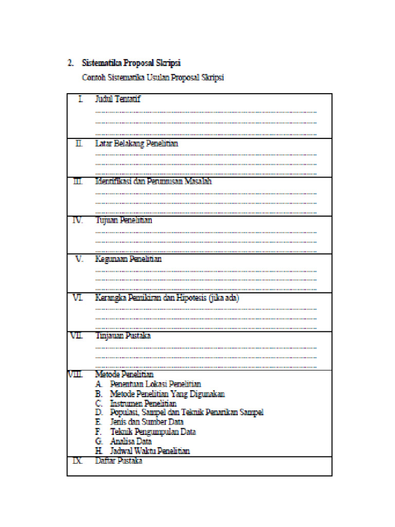 Sistematika Proposal | PDF