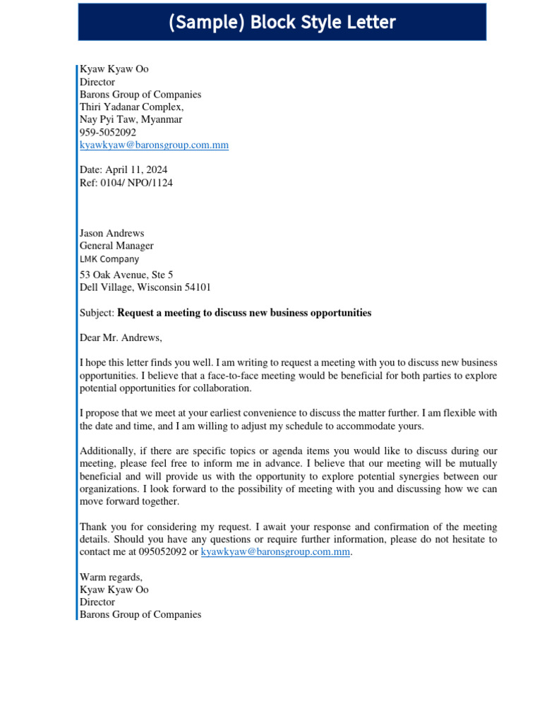 3 Main Styles of Business Letter | PDF