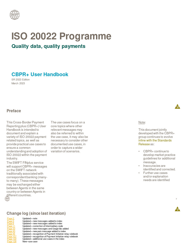 ISO 20022 Programme UHB SR2023 Final Edition | PDF | Xml | Payments