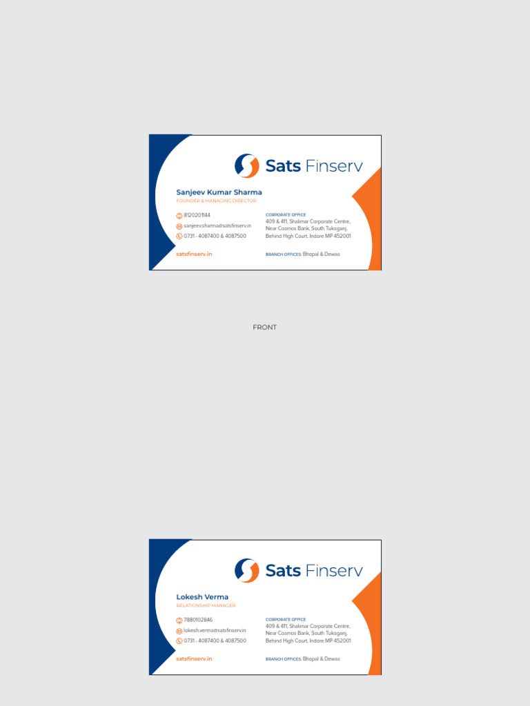 Sats Finserv: Financial Services Team | PDF | Financial Services