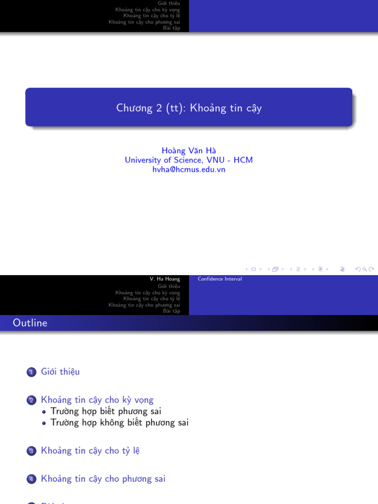 Chap2 - Confidence - Interval (Chương 2 - P2 Ước Lượng KhoảngFile) | PDF