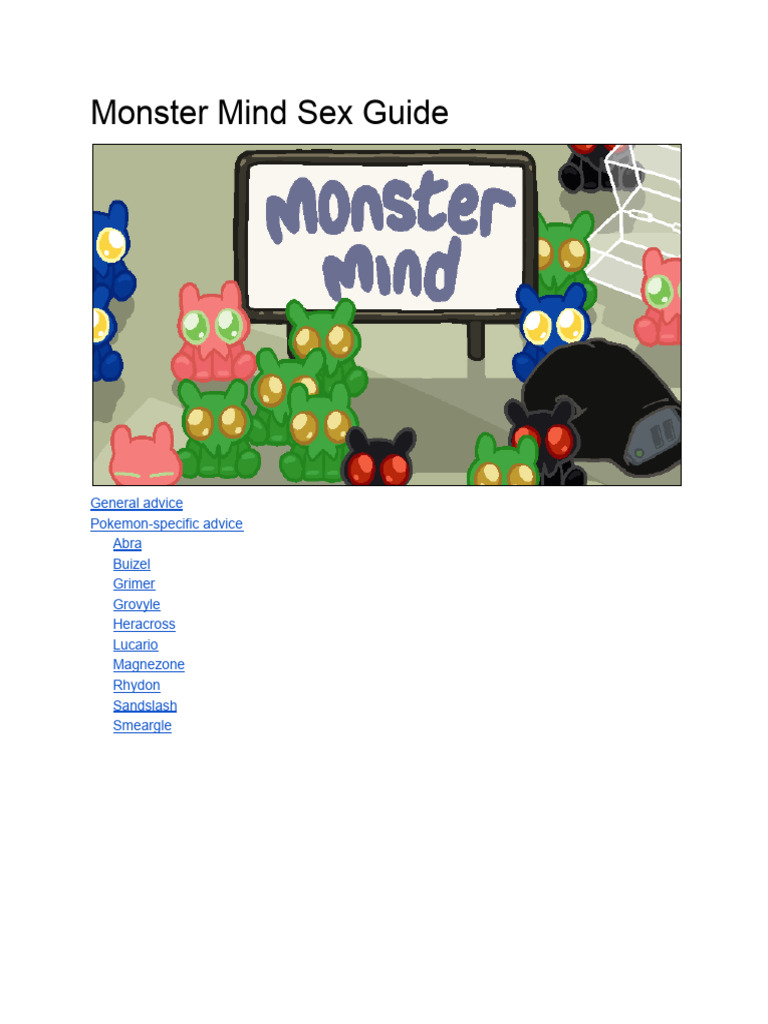 Monster Mind Sex Guide | PDF | Vagina | Dildo