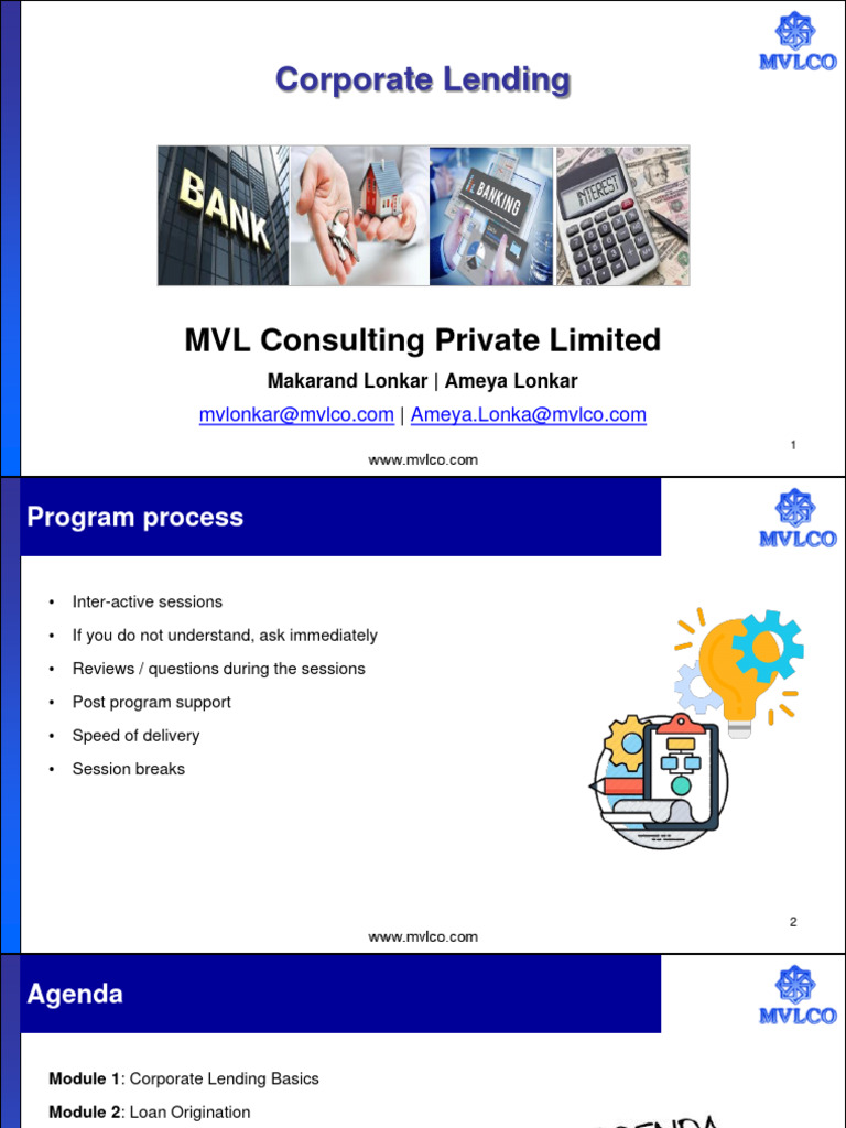 Corporate Lending July 2023 - Module 1 | PDF | Loans | Syndicated Loan