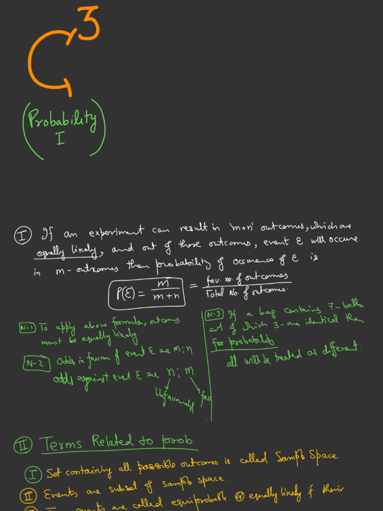 Probability - c3 - Lec - 1 | PDF