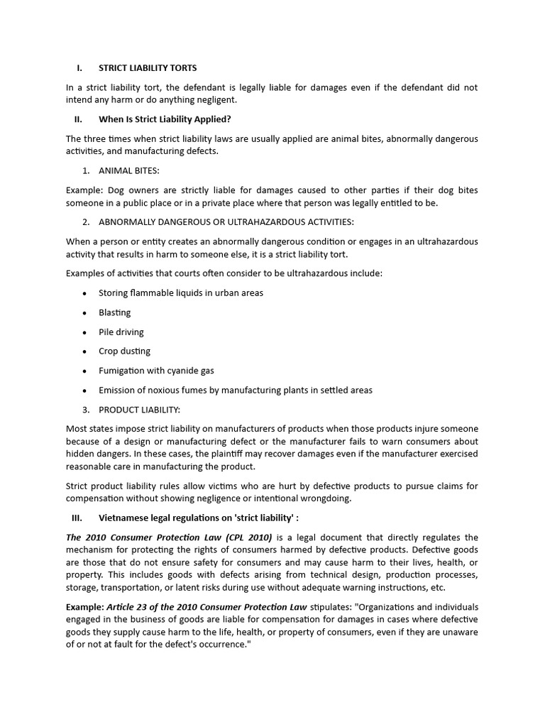 Understanding Ultrahazardous Activities | PDF | Legal Liability ...