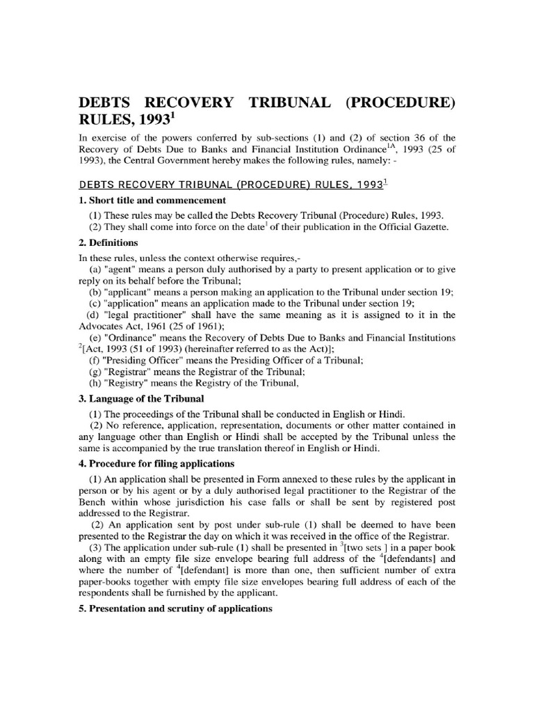Drt-Drat Proce Rules | PDF