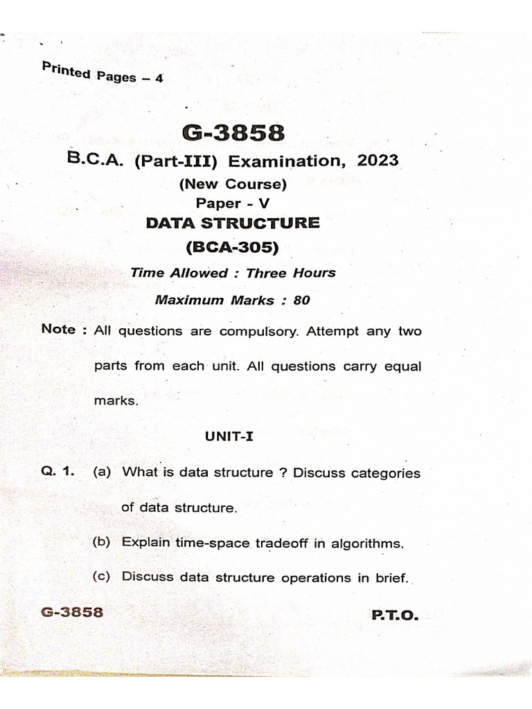 Bca Iii Data Structure 2022 23 Pdf