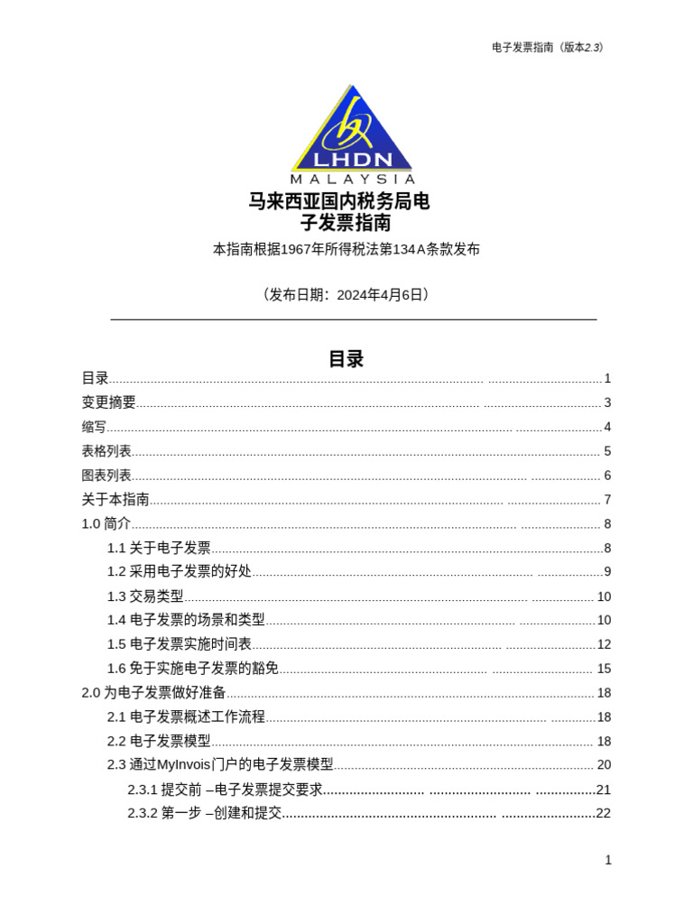 Irbm e Invoice Guideline Version 23.zh CN 1 | PDF