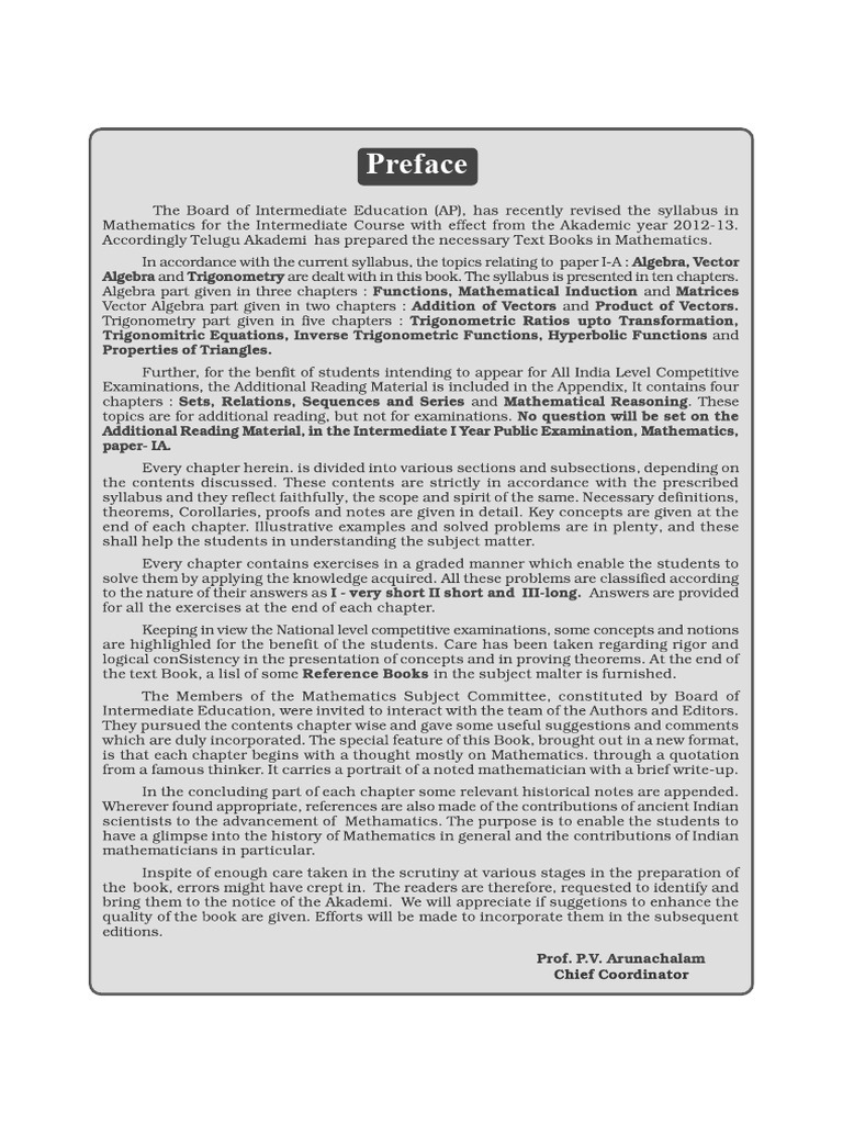 Preface | PDF | Trigonometric Functions | Matrix (Mathematics)