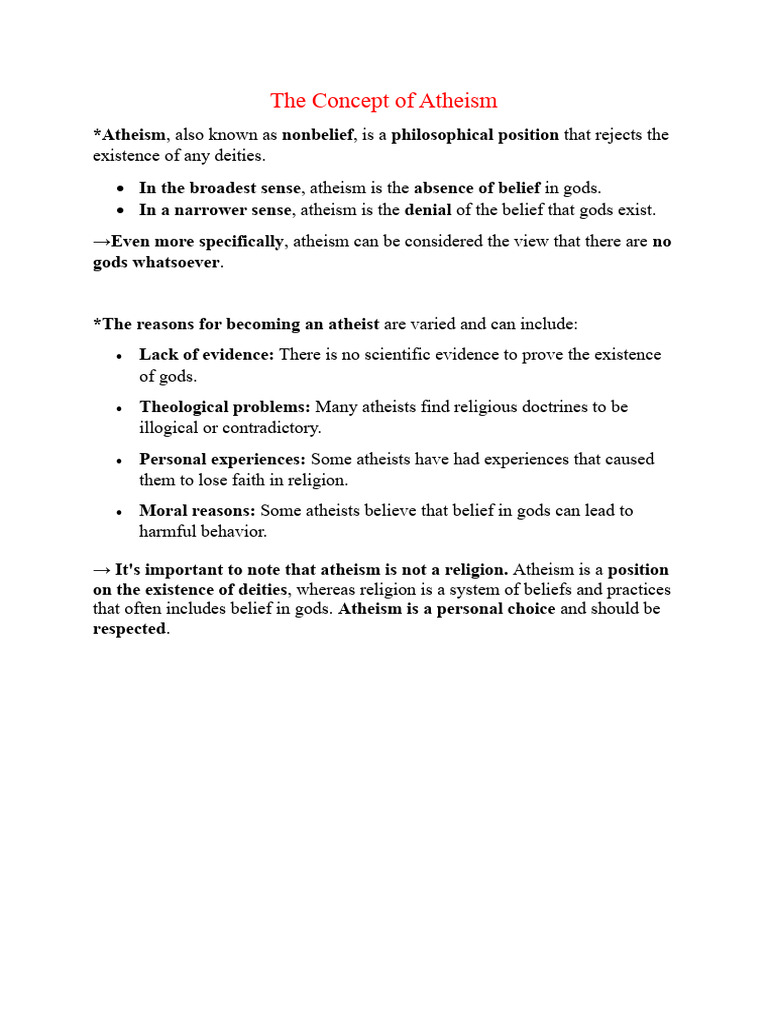 The-Concept-of-Atheism | PDF