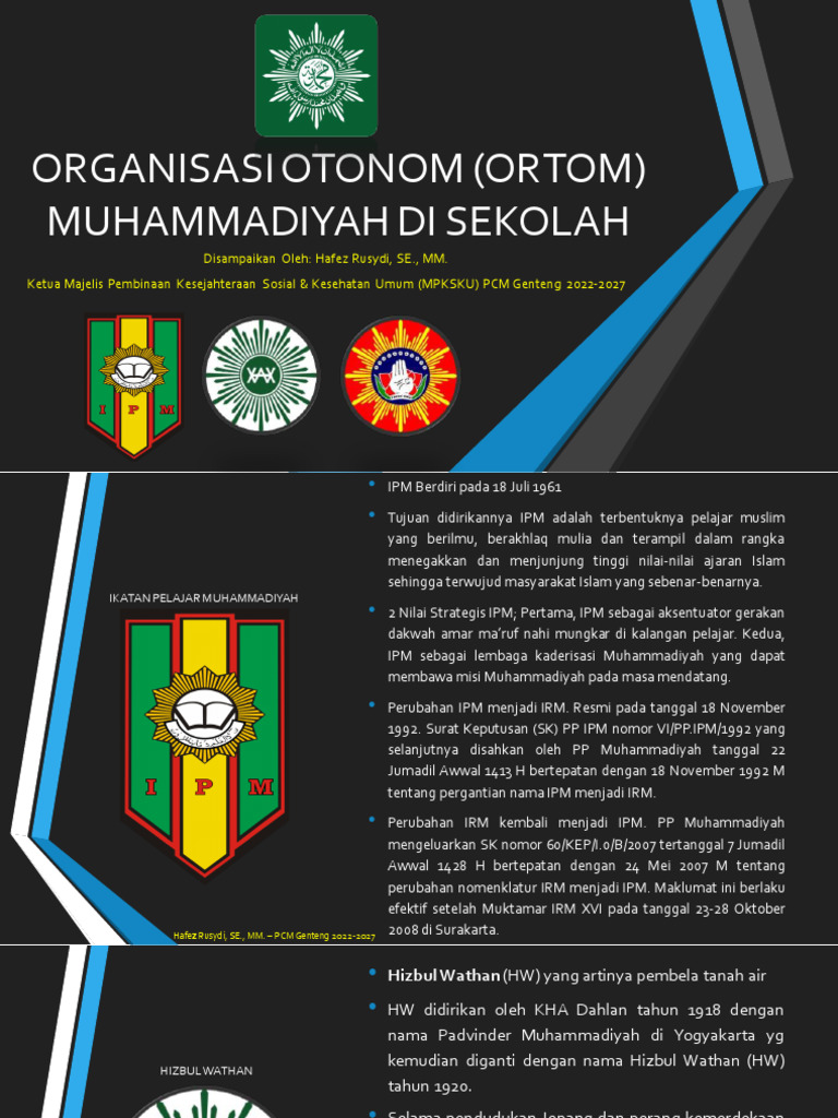 Ortom Muhammadiyah Di Sekolah | PDF