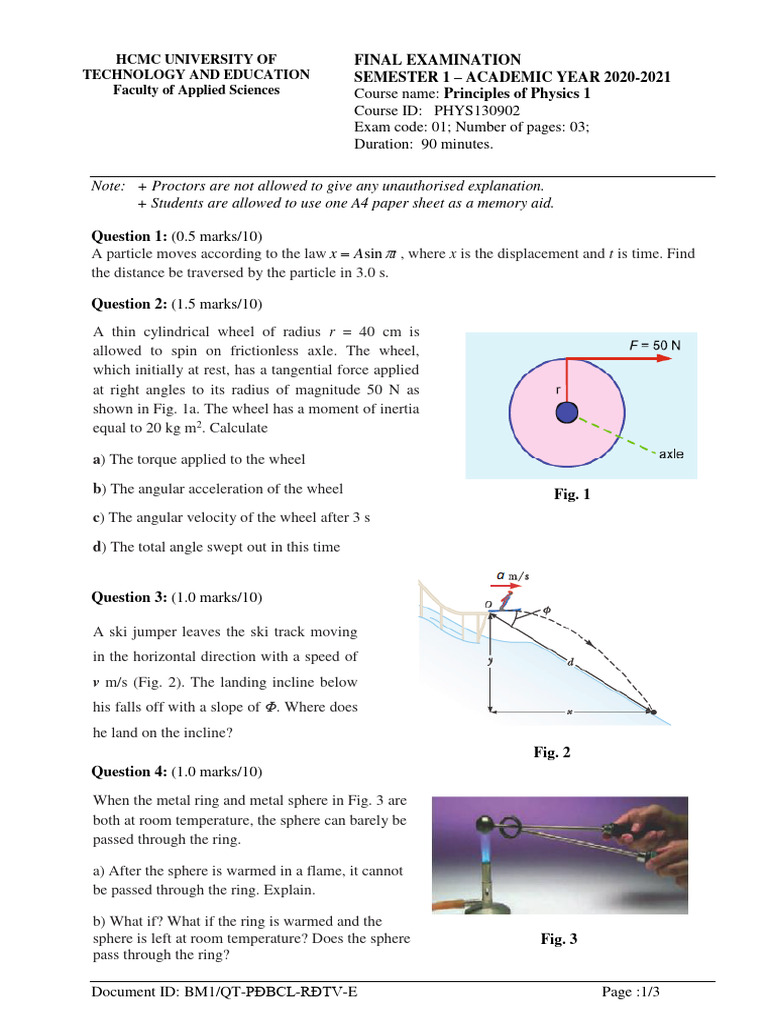 Principles of Physics PHYS130902 HKI 2020-2021-Talent-Engineer | PDF ...