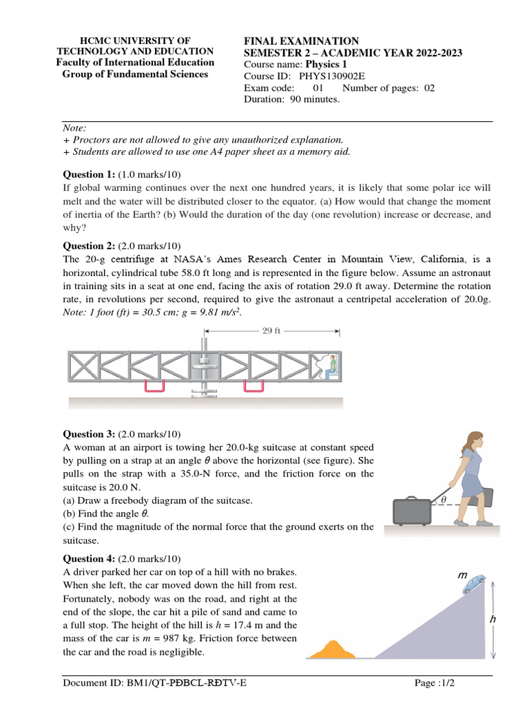 Vat-Ly-1 PHYS131002 HKII-2022-2023 CLC English | PDF | Diesel Engine | Engines