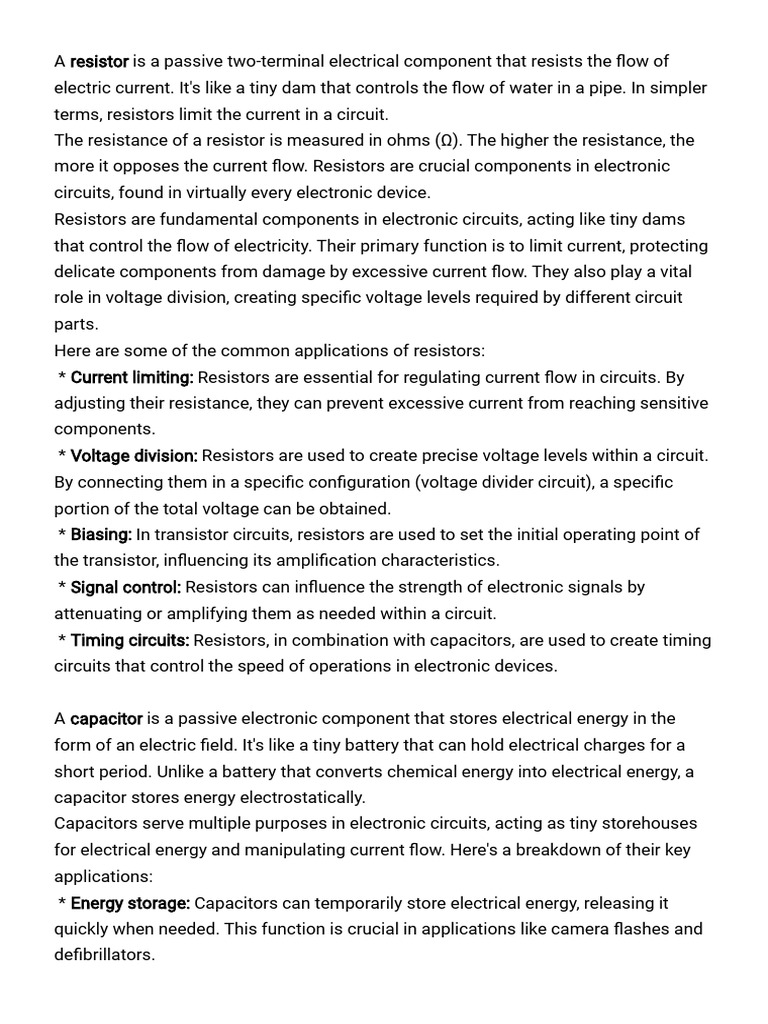 Understanding Basic Electronic Components | PDF | Diode | Electronic Component