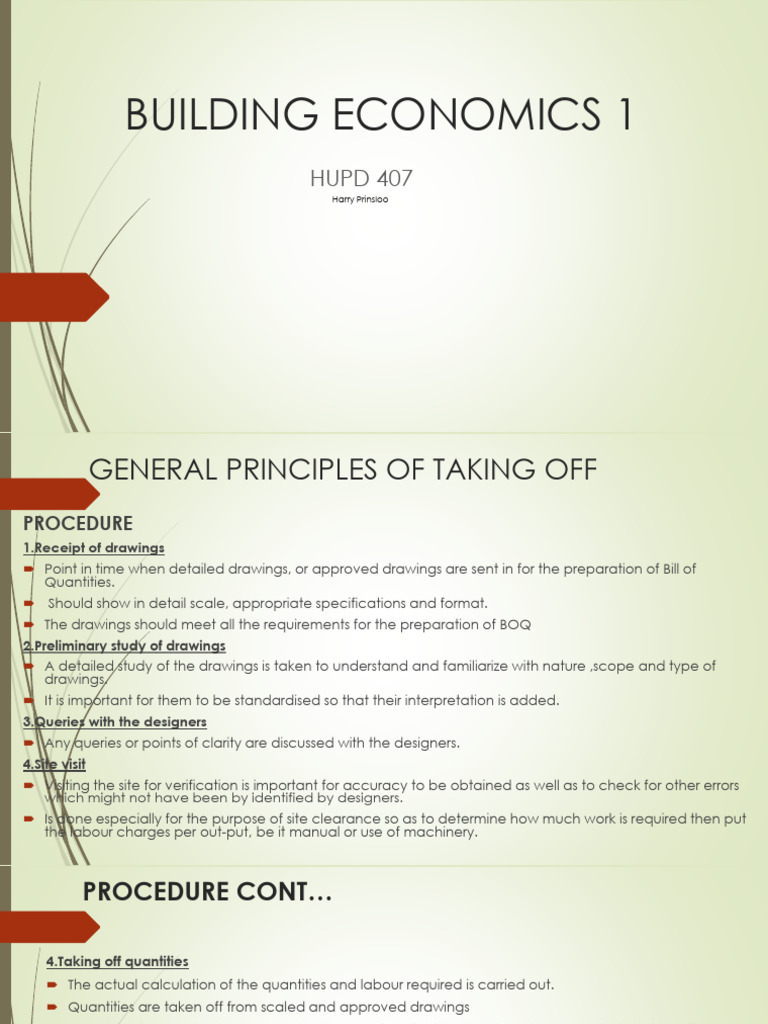 Taking Off | PDF | Concrete | Brick