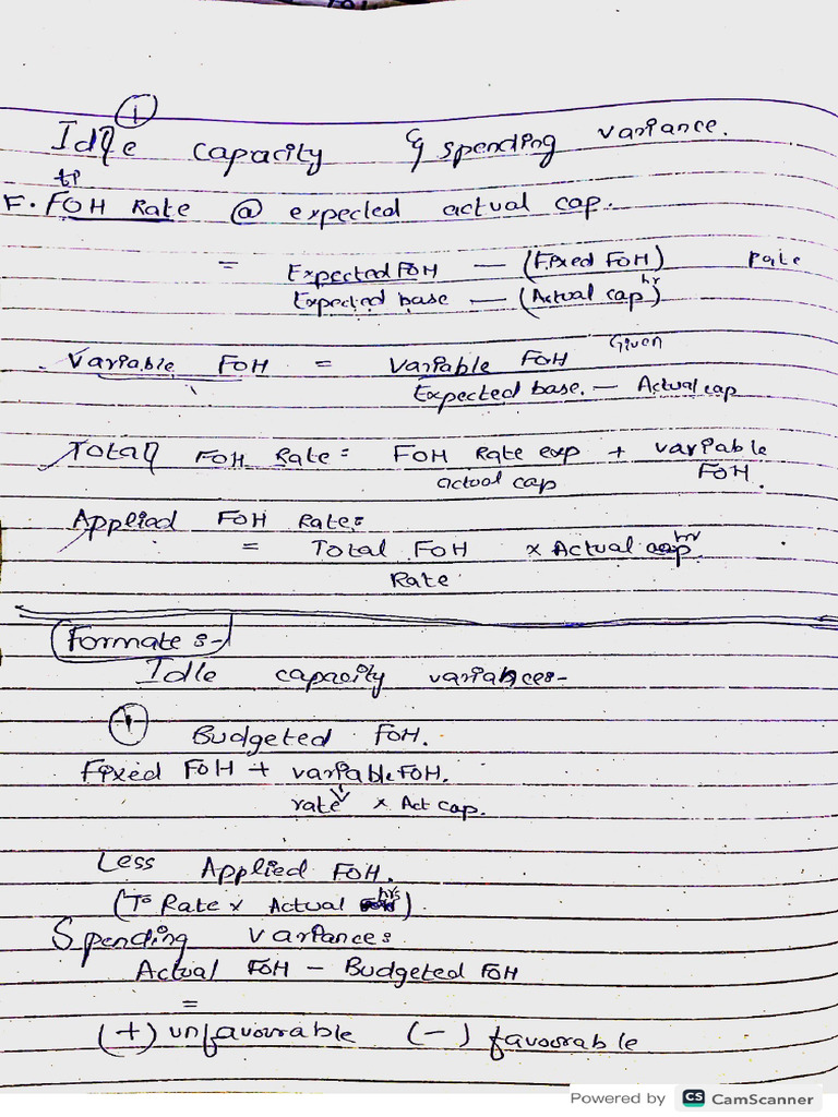 Idle Capacity | PDF