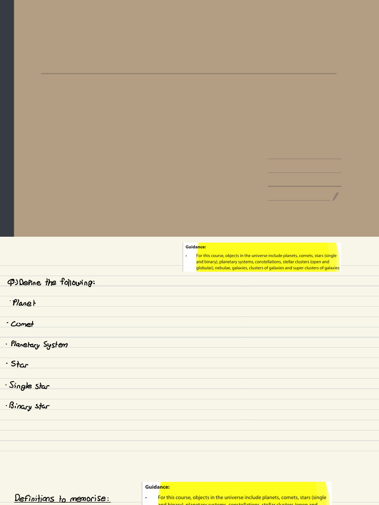 D1.1 - Objects in The Universe | PDF | Stars | Nebula