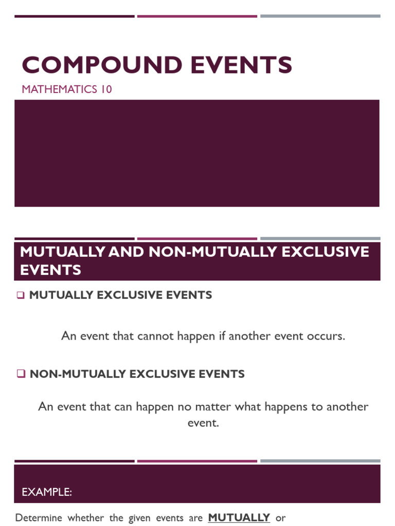 Compound Events | PDF | Mathematics | Probability