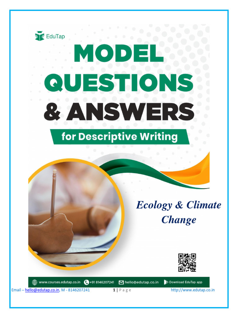 Descriptive Model Q A Lyst8770 | PDF | Agriculture | Environmental ...