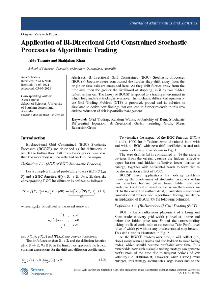 Application of Bi-Directional Grid Constrained Stochastic | PDF ...