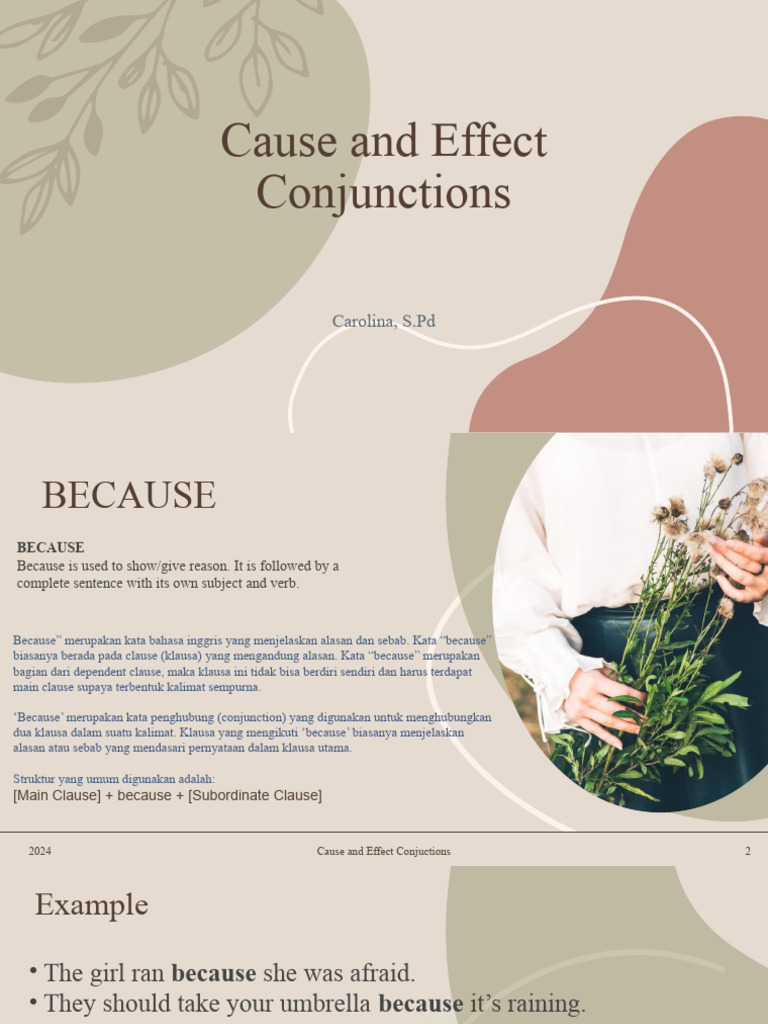 Cause and Effect Conjunctions | PDF