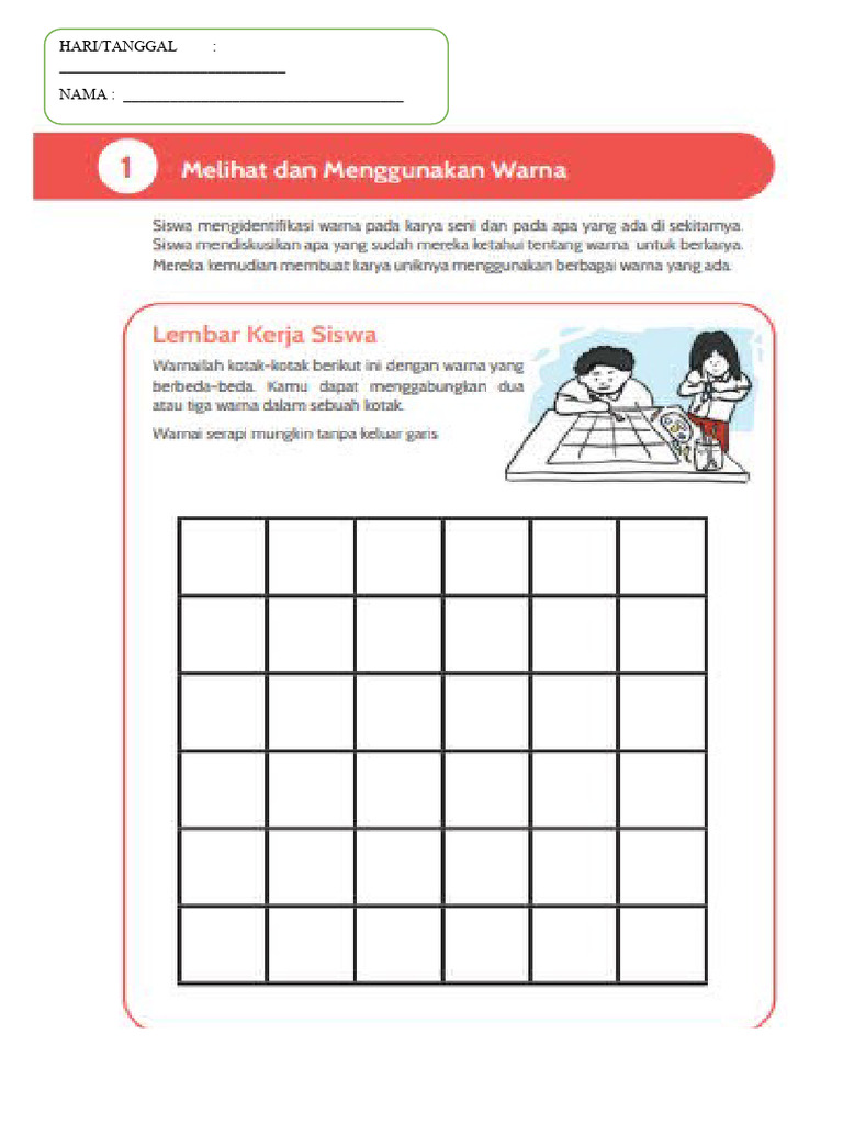 Lembar Kerja Seni Rupa | PDF