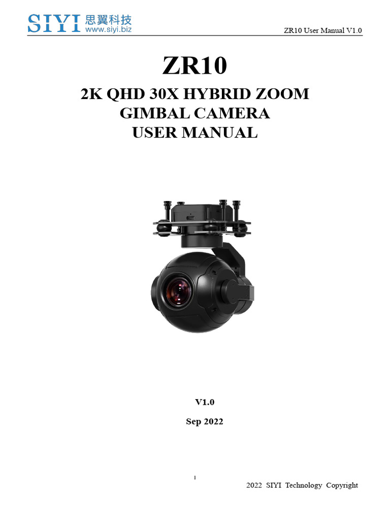 ZR10 User Manual en v1.0 | PDF | Camera | Zoom Lens ZR10 User Manual en v1.0 | PDF | Camera | Zoom Lens