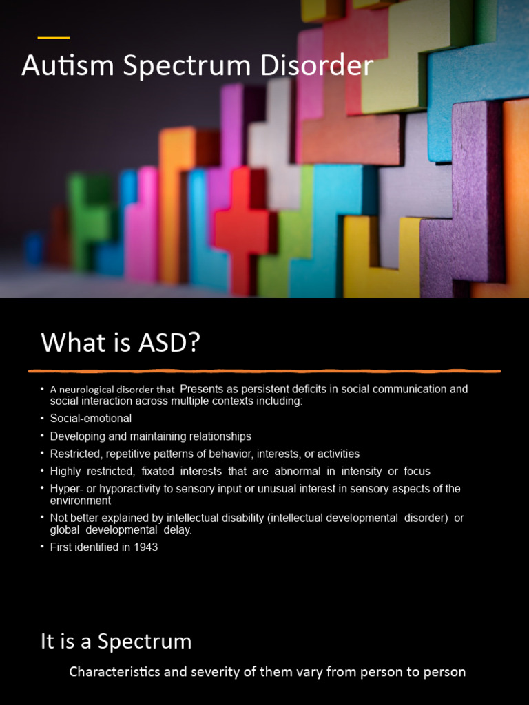 ASD Presentation - V2 | PDF | Autism Spectrum | Developmental Disabilities