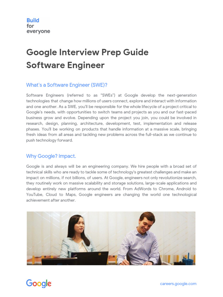 (Google Interview Prep Guide) SWE | PDF | Algorithms | Computer Science